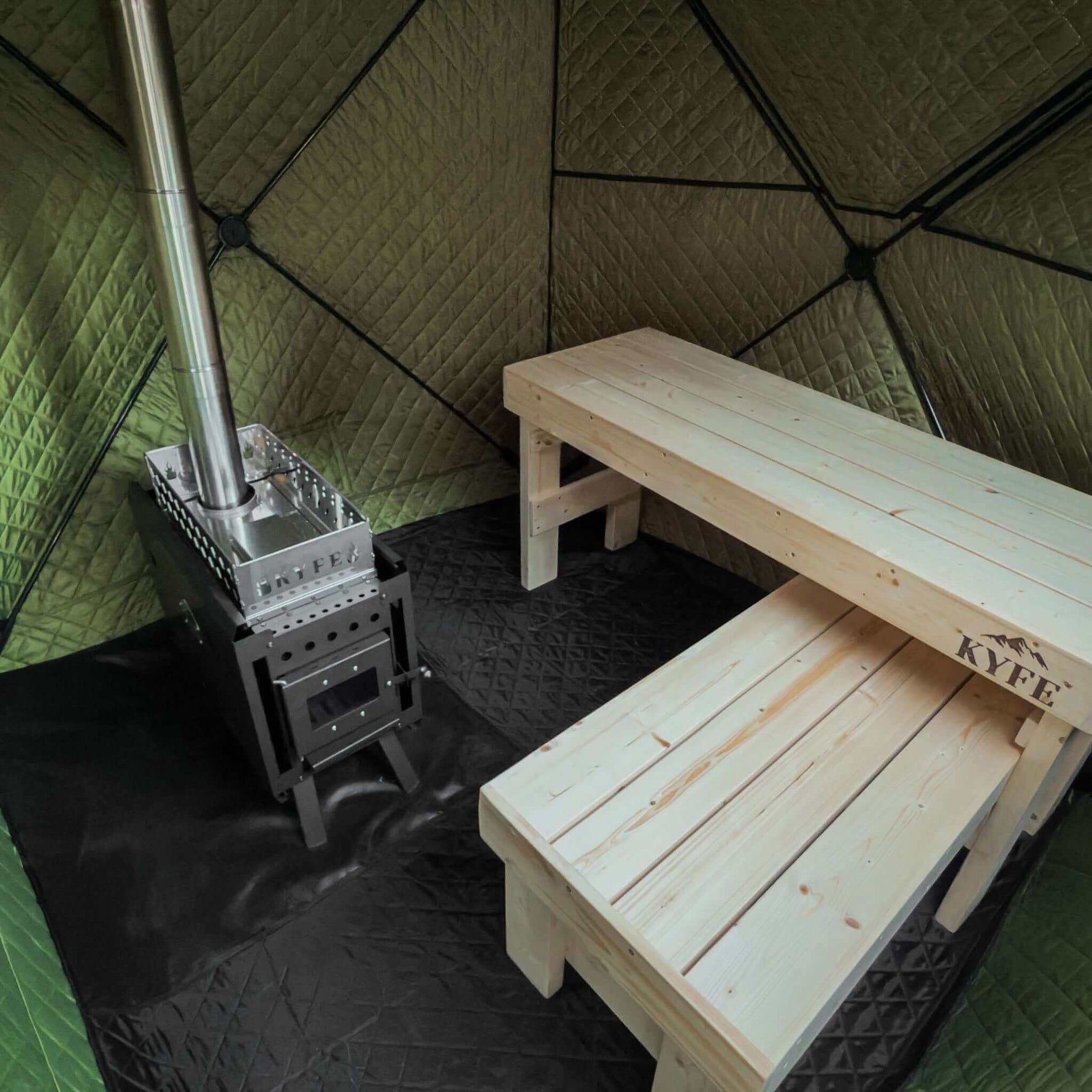 KYFE Mini Portable Sauna Tent | 2–3 Person Outdoor Wood-Fired Sauna Kit